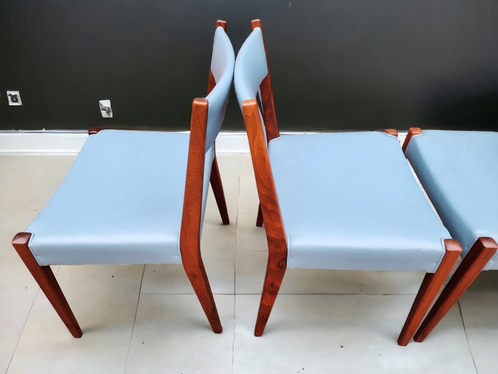 4 RESTORED Mid Century Modern Walnut Dining Chair – Mid Century Modern ...