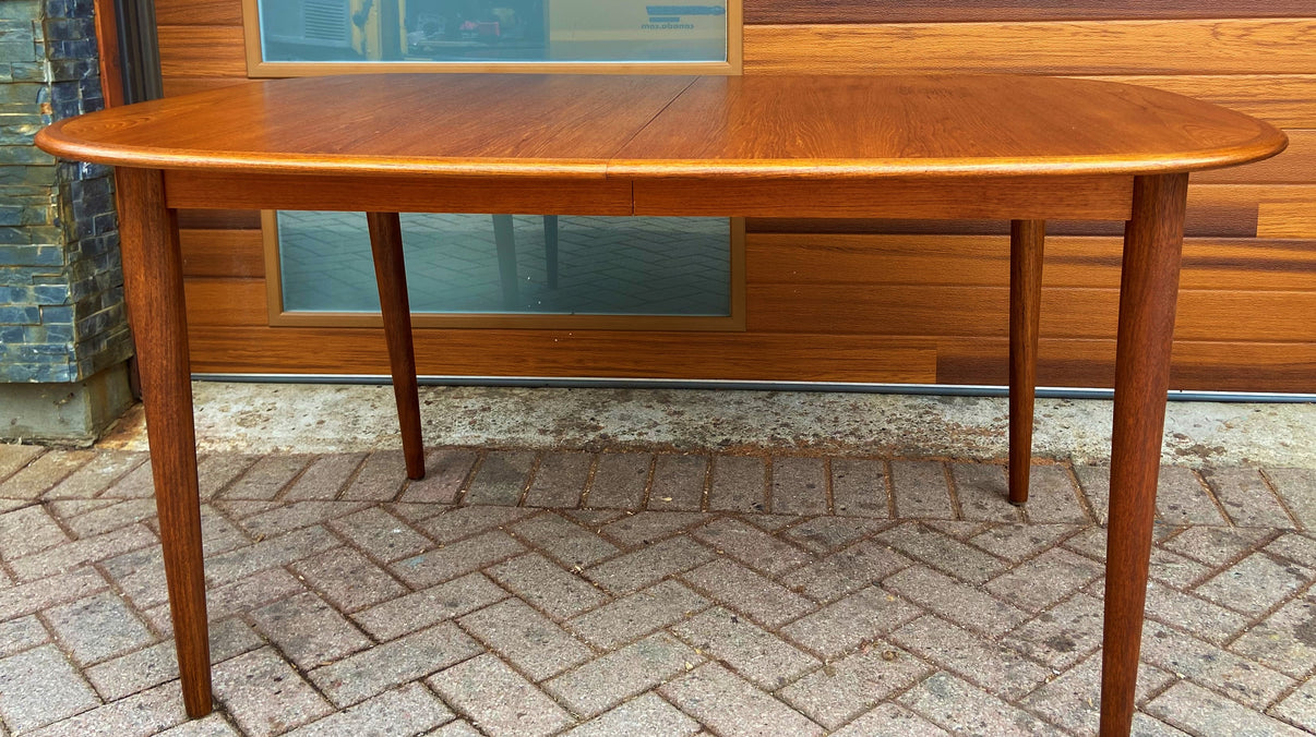 REFINISHED Danish MCM Teak Table w 2 Leaves by Skovmand & Andersen, PE