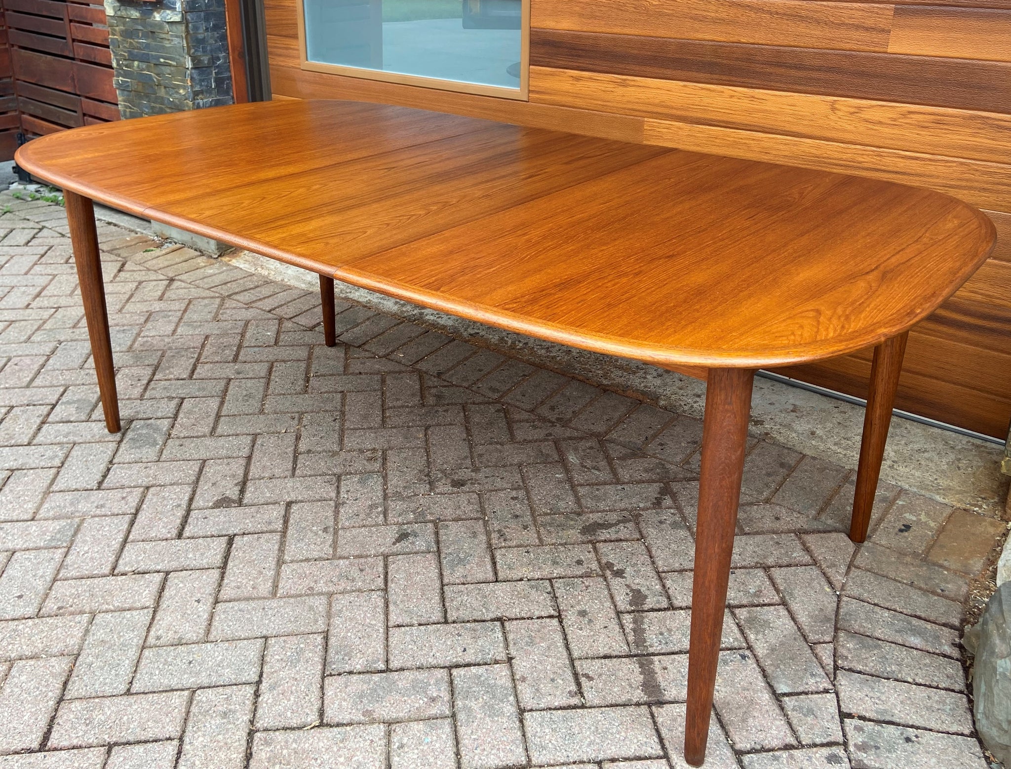 REFINISHED Danish MCM Teak Table w 2 Leaves by Skovmand & Andersen, PE