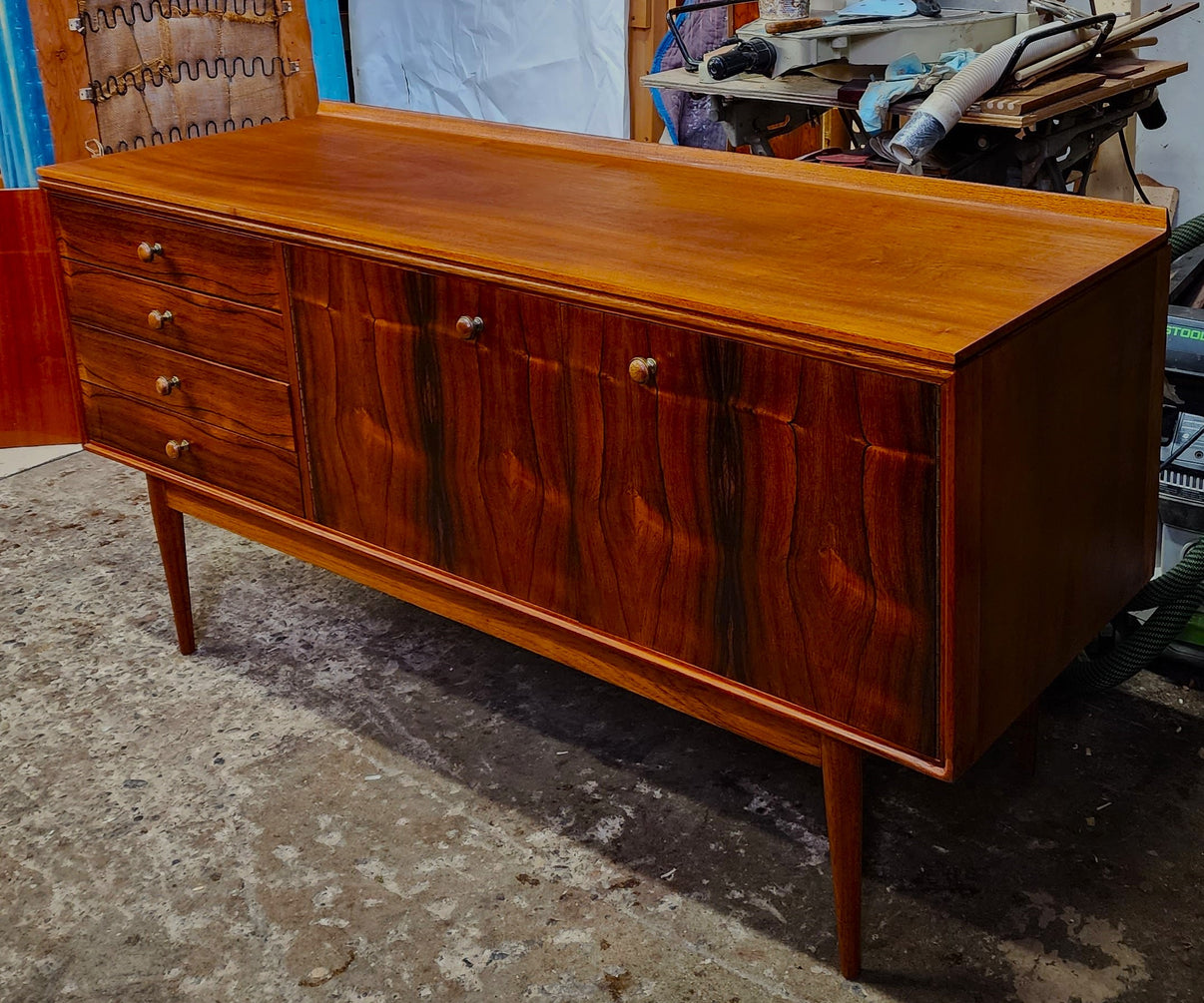 REFINISHED MCM Rosewood Sideboard by R. Heritage for Archie Shine 60"