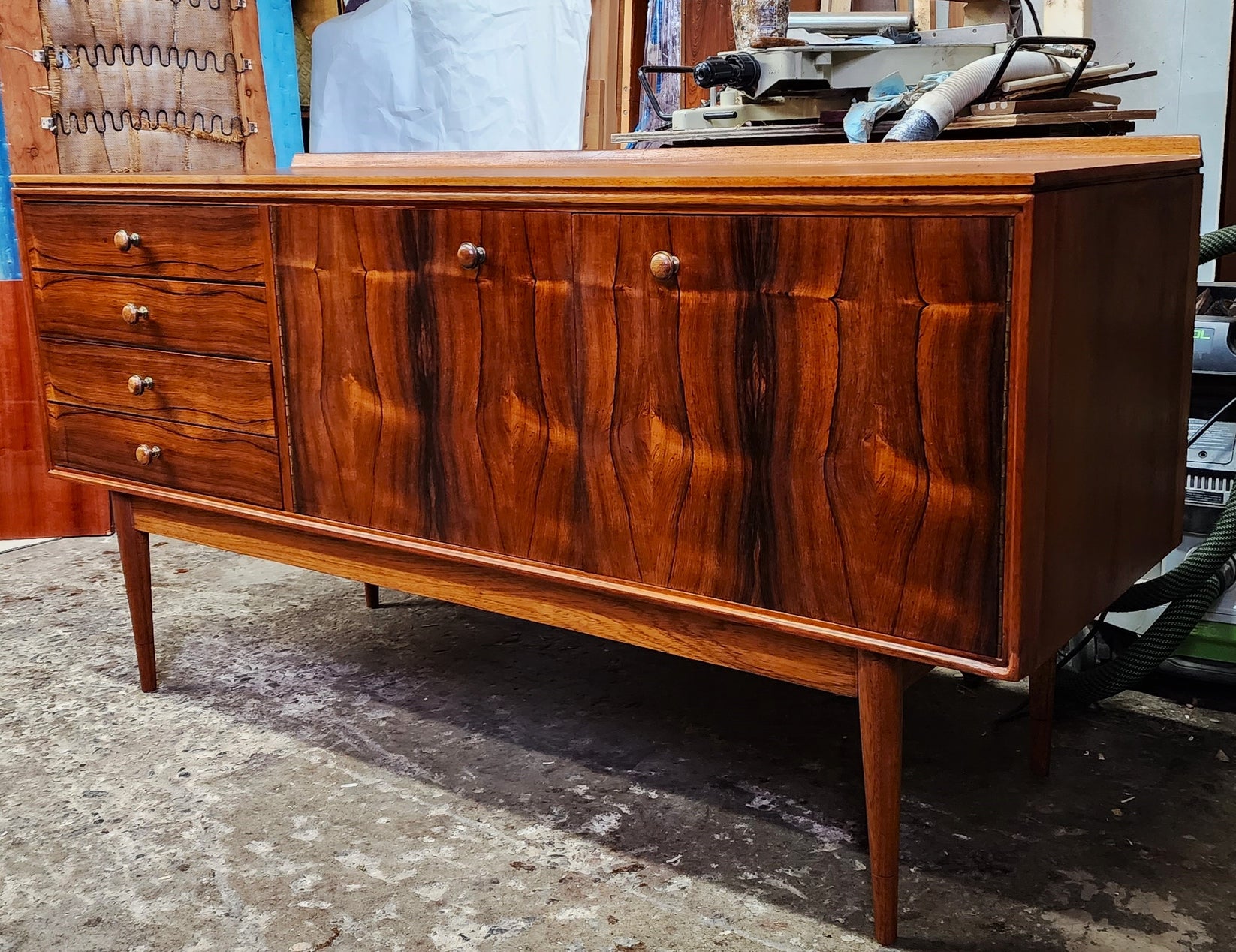 REFINISHED MCM Rosewood Sideboard by R. Heritage for Archie Shine 60"
