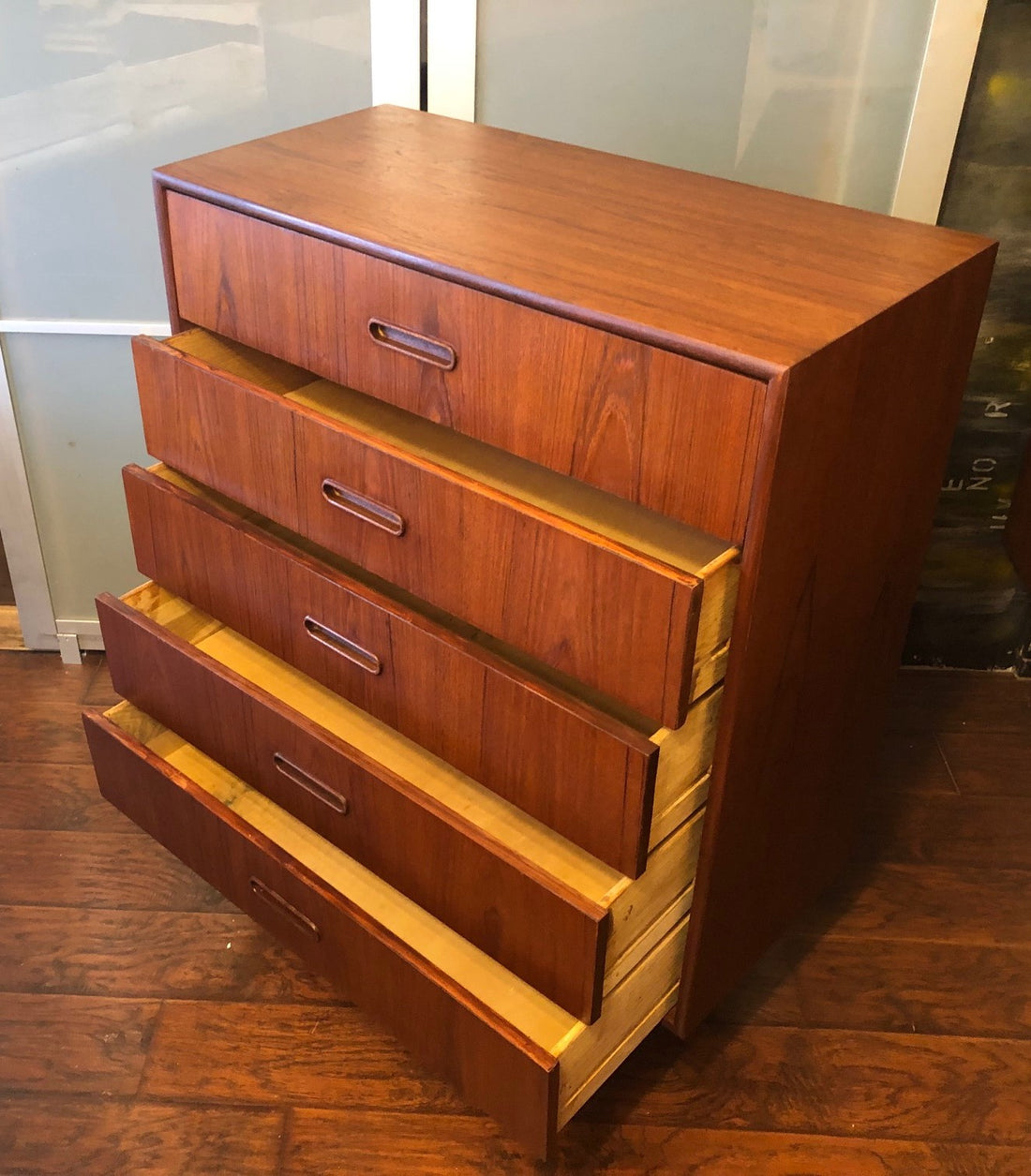 REFINISHED MCM Teak Tallboy by Punch Designs 34.25”