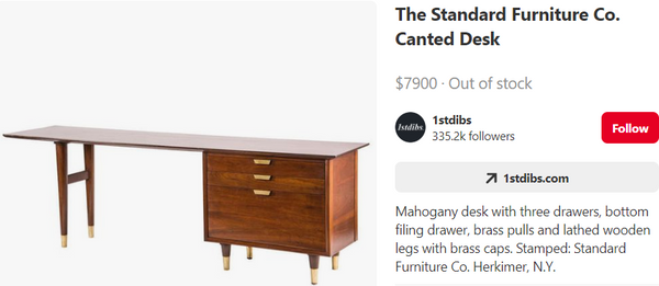 REFINISHED Large MCM Walnut Office Suite PERFECT (Desk Free-Standing